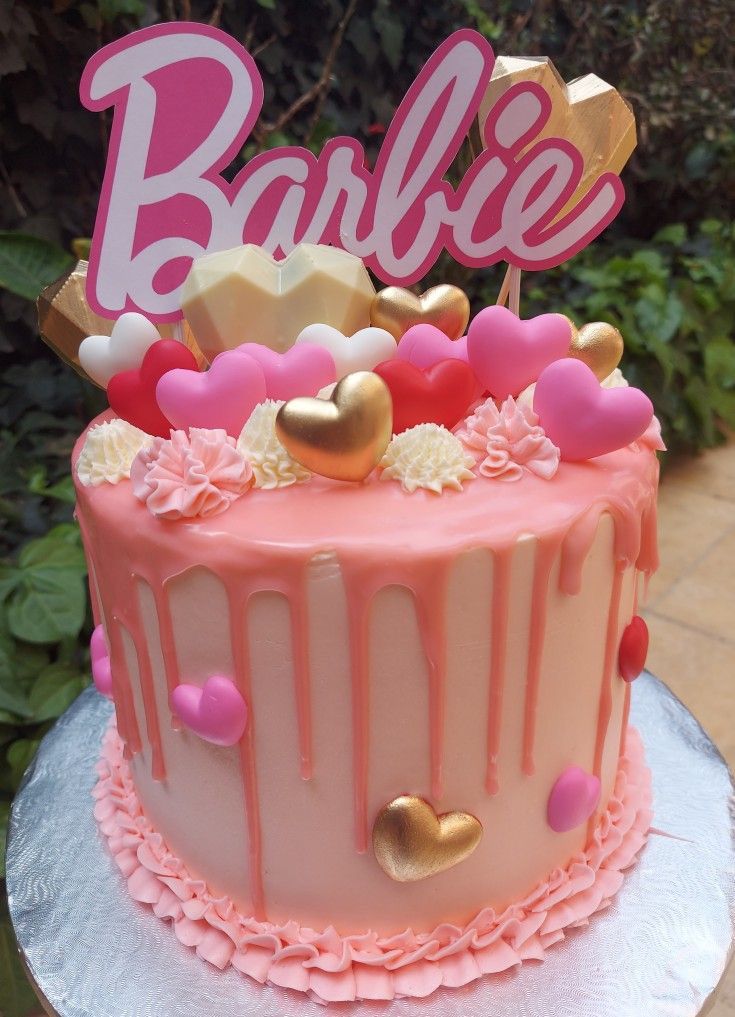 Barbie Hearts Cake
